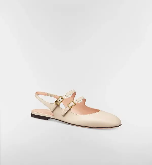 Dior Cherie Slingback Flat With Cd Buckle