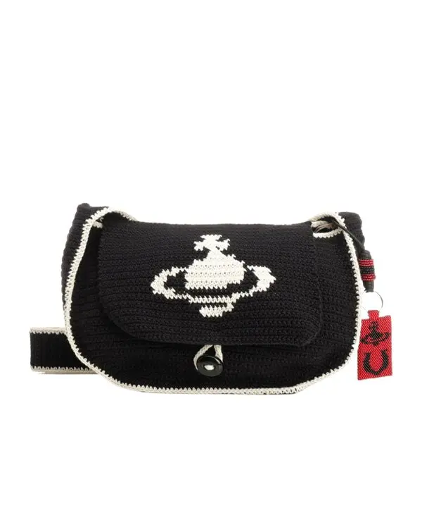 VIVIENNE WESTWOOD Lucky Halfmoon Crochet Shoulder Bag