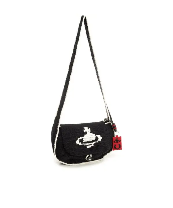 VIVIENNE WESTWOOD Lucky Halfmoon Crochet Shoulder Bag