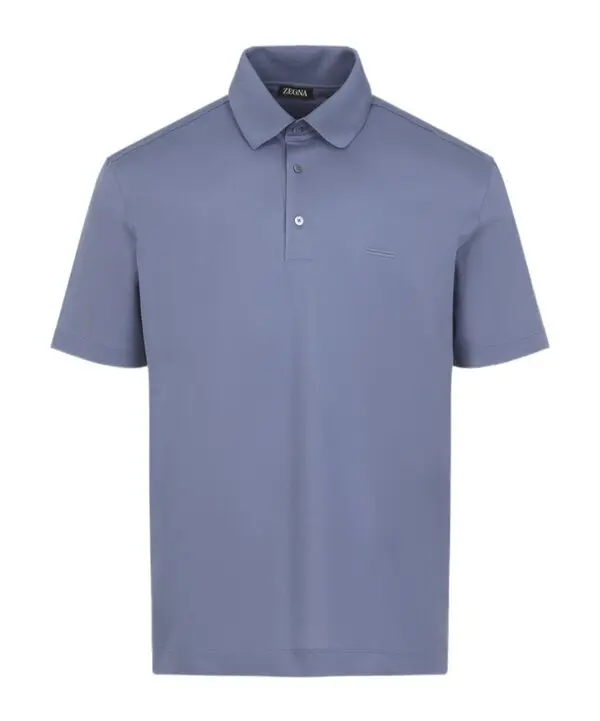 Zegna Textured Cotton Polo Shirt - No