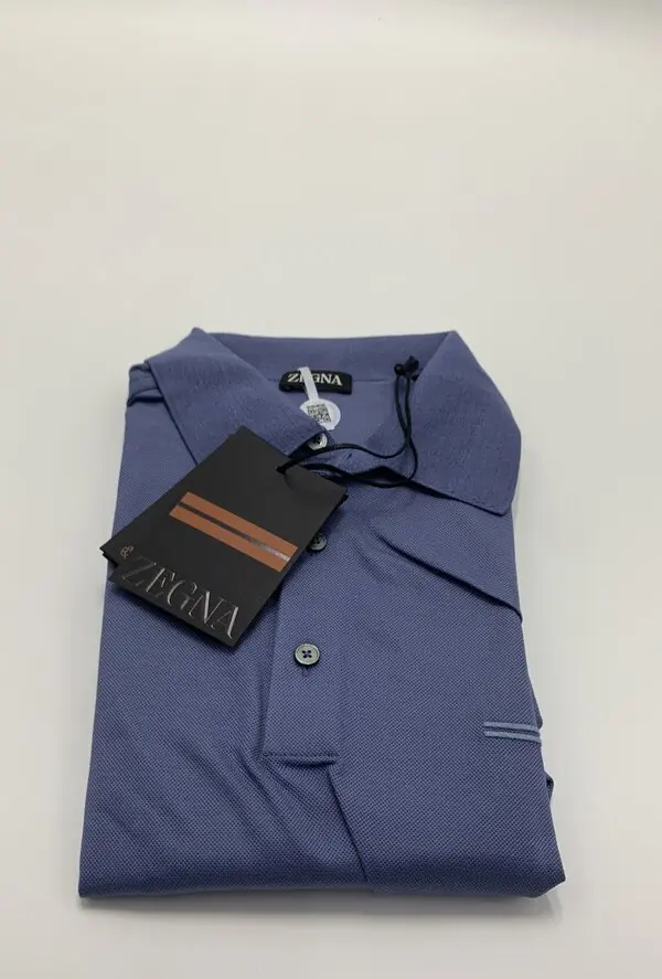 Zegna Textured Cotton Polo Shirt - No