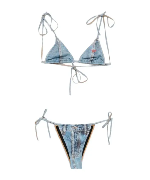 DIESEL® Jodie-dnm Triangle Tie Bikini - Blue