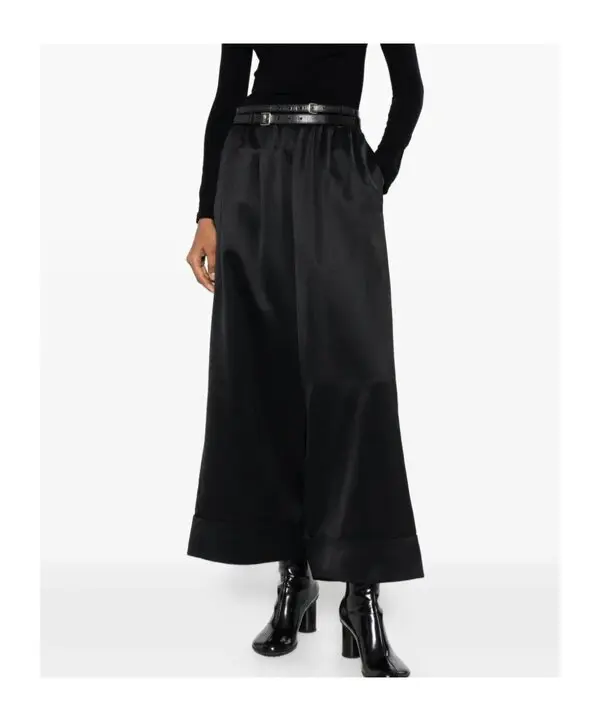 Junya Watanabe Satin-finish Wide-leg Trousers
