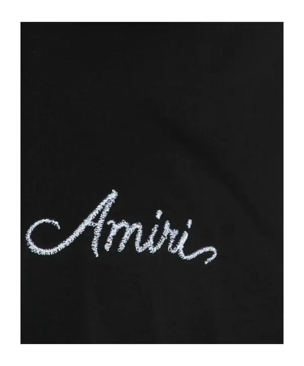 Amiri Logo Chessboard Print Crewneck T-shirt