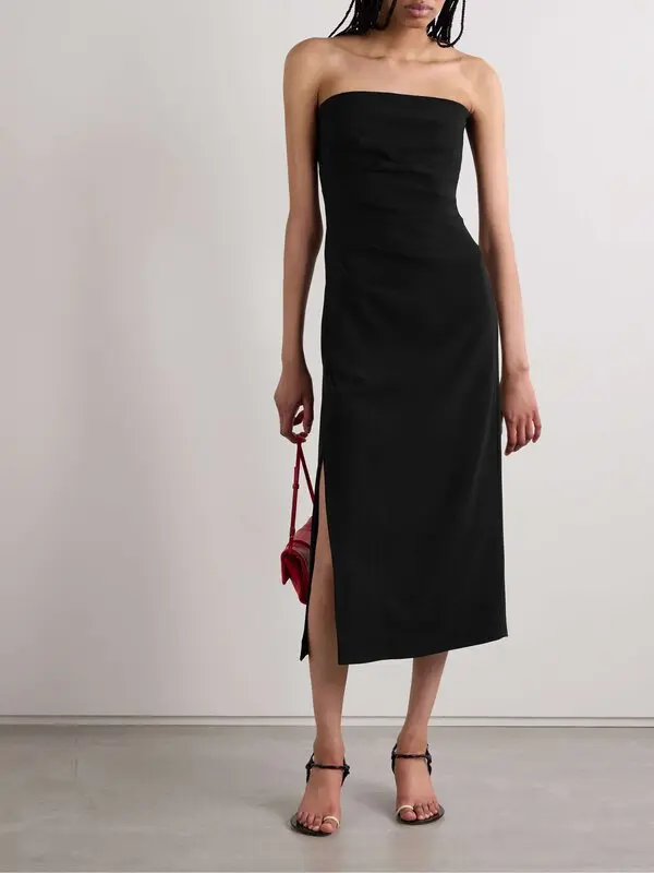 Proenza Schouler Strapless Side Slit Dress