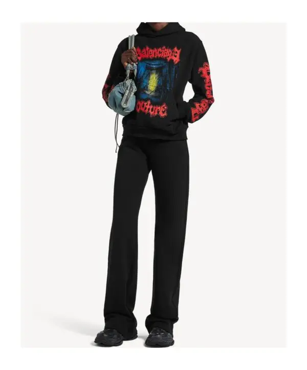 Balenciaga Sacré Coeur Low Waist Sweatpants - Black