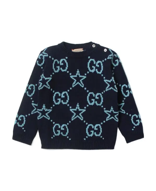 Gucci Gg Star Wool Jumper - Black
