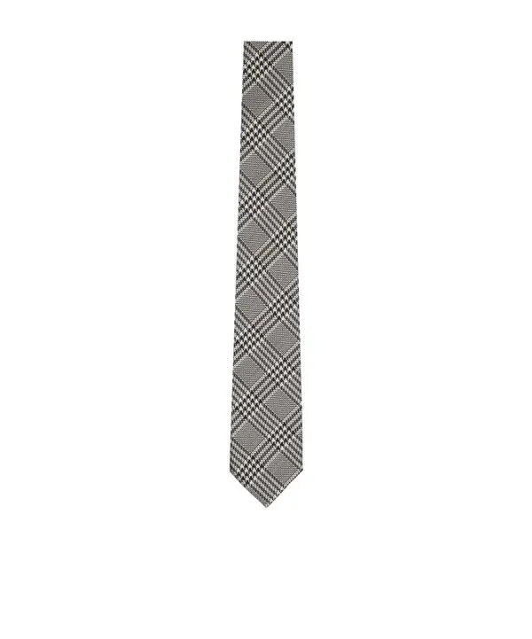 TOM FORD Prince Of Wales Neck Tie - Gray