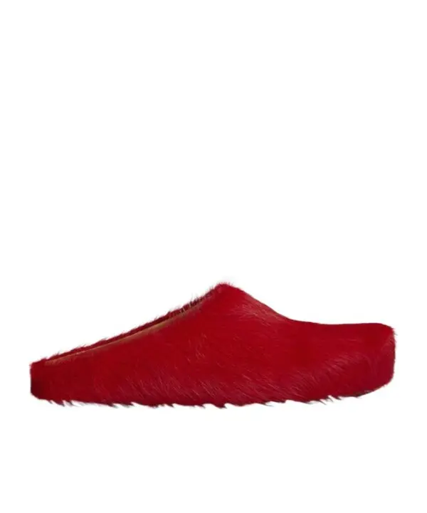 Marni Fussbett Round Toe Slip-on Mules - Red