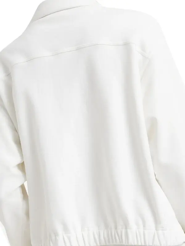 Brunello Cucinelli Monili Bead-embellished Full Zip Sweatshirt - Off-white