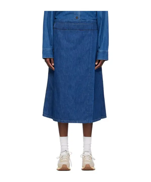Studio Nicholson Denim Wrap Skirt