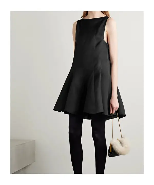 Khaite The Mags Sleeveless Mini Dress - Black