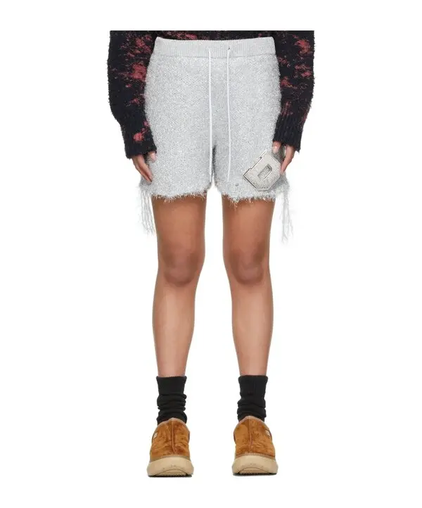 DOUBLET Metallic Wire Detail High-waisted Shorts