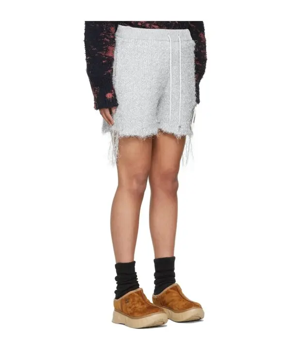 DOUBLET Metallic Wire Detail High-waisted Shorts