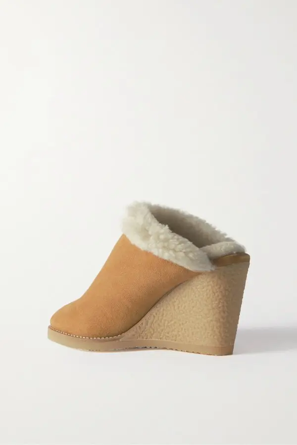 Isabel Marant Étoile Shearling Wedge Mules