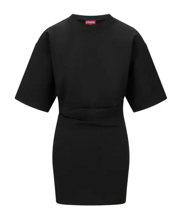 Staud Truman Dress Wide Sleeves & Gathered Waist