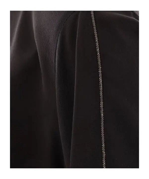 Brunello Cucinelli High-neck Silk Blouse
