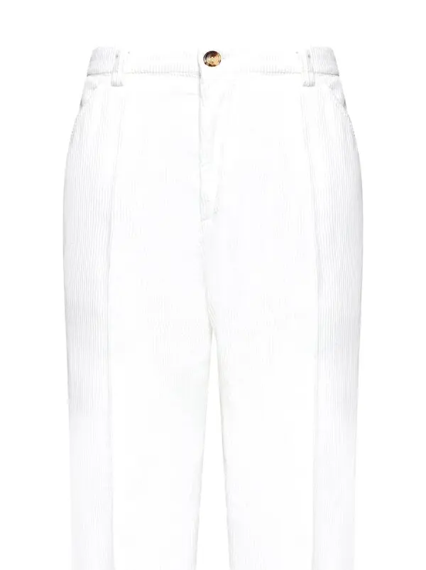 Brunello Cucinelli Leisure-fit Corduroy Trousers - White
