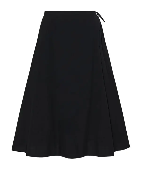 THE ROW Drawstring Pleated Skirt - Black