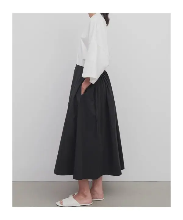THE ROW Drawstring Pleated Skirt