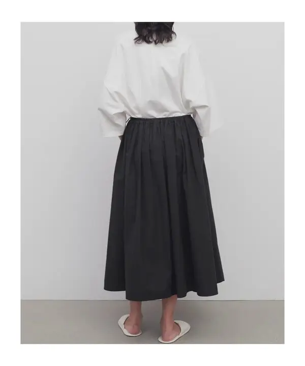THE ROW Drawstring Pleated Skirt