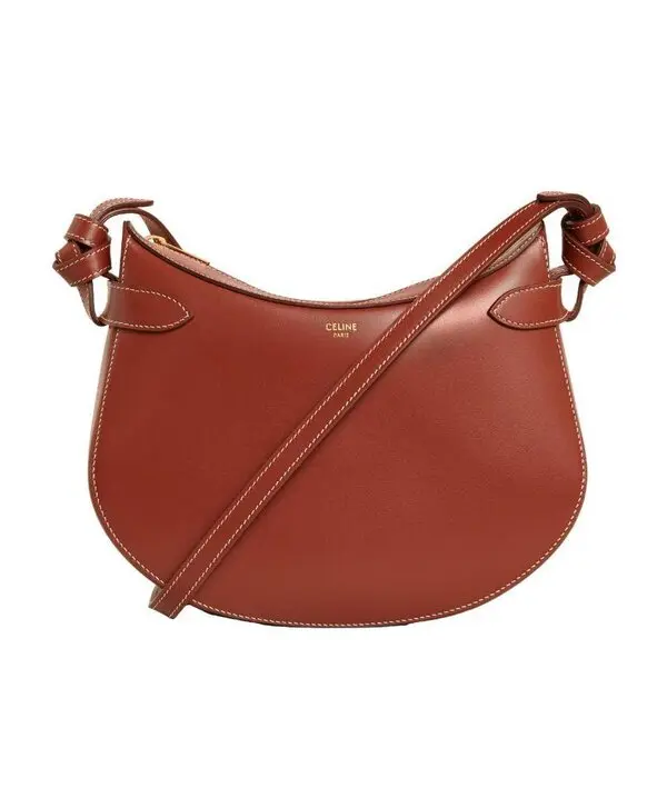 Celine Besace Noeuds Français In Shiny Calfskin - Red