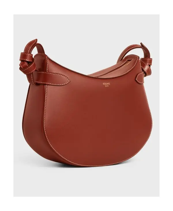 Celine Besace Noeuds Français In Shiny Calfskin - Red