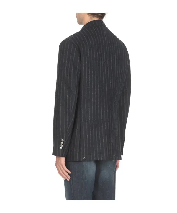 Brunello Cucinelli Single-breasted Striped Tailored Blazer