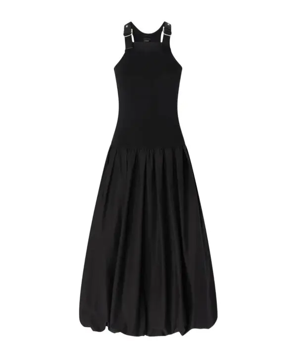 Pinko Balloon Hem Midi Dress With Racer Back