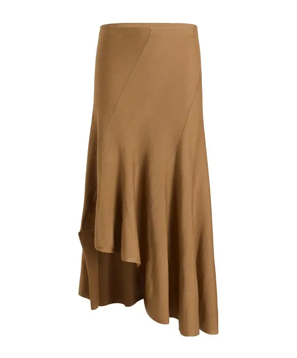 Khaite Miranda Asymmetric Skirt - Brown