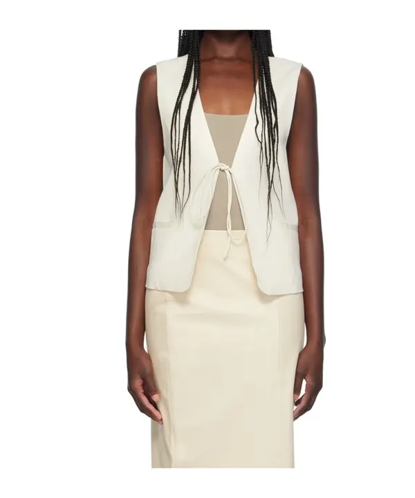 ST. AGNI Off-white Rouleau Vest