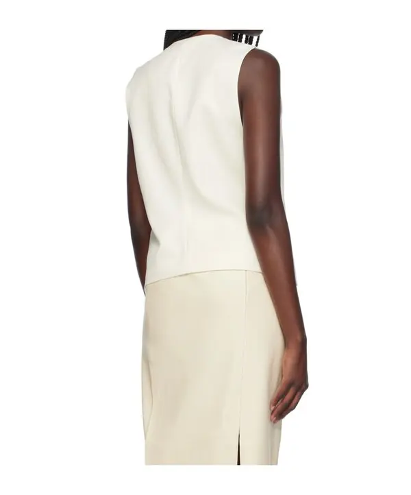 ST. AGNI Off-white Rouleau Vest