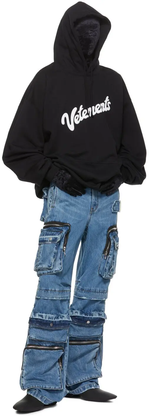 Vetements Logo Drawstring Hoodie