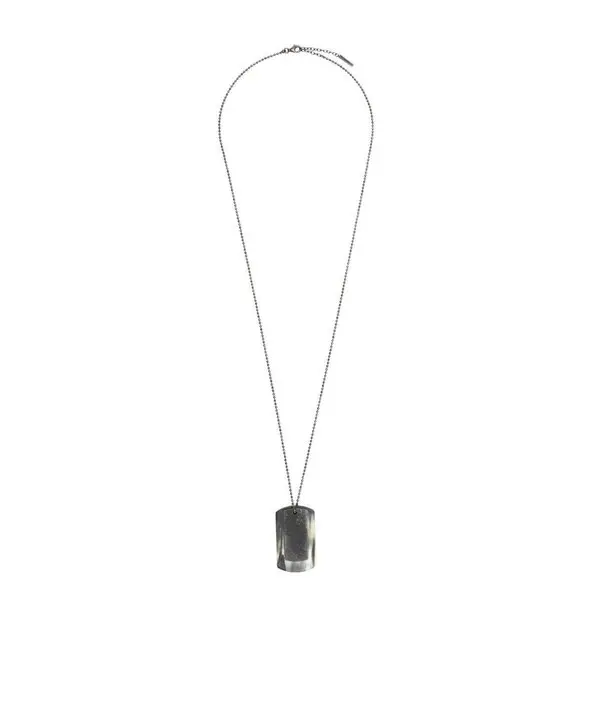 Brunello Cucinelli Statement Pendant Ball-chain Necklace - Gray