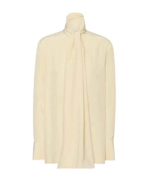 THE ROW Peony Long-sleeved Blouse - Nude
