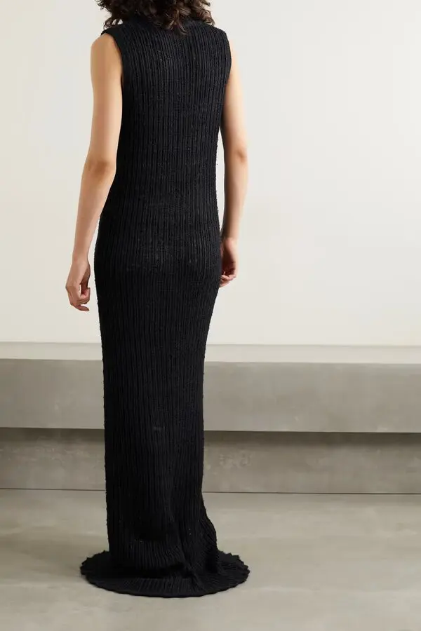 THE ROW Cutro Hollow Knitted Extra-long Dress