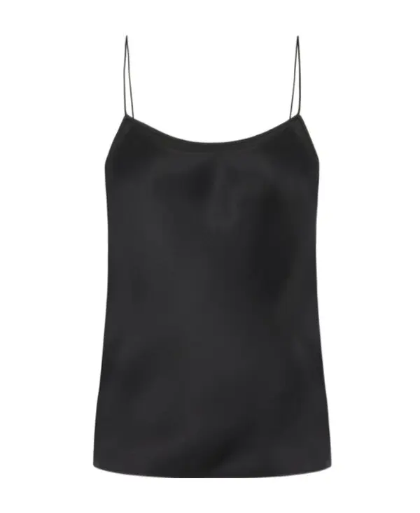 THE ROW Square-neck Silk Camisole - Black