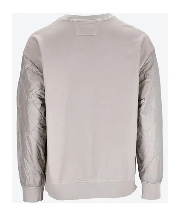C.P. COMPANY Quilted-panel Jersey-fleece Sweatshirt
