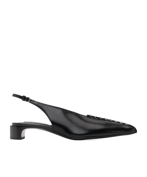 JIL SANDER Pearl-detail Slingback Pumps