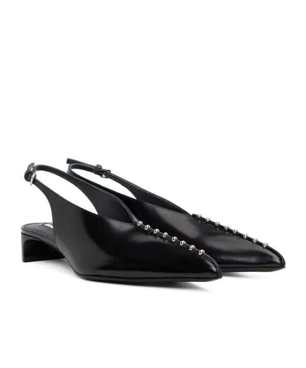 JIL SANDER Pearl-detail Slingback Pumps
