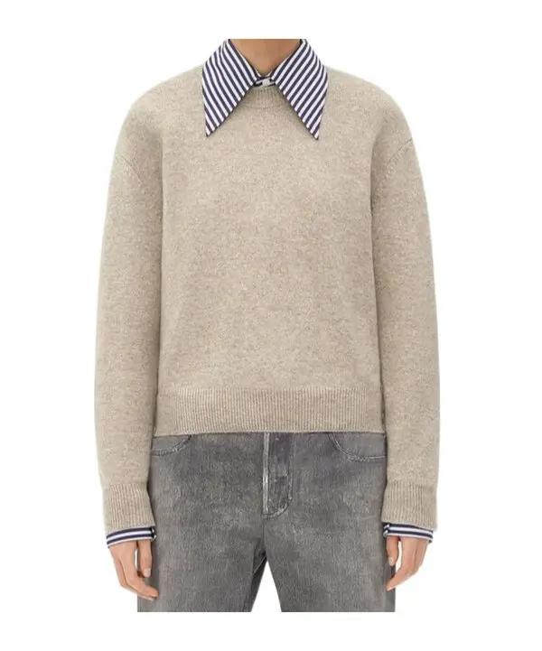 Bottega Veneta Intrecciato Leather Patches Jumper