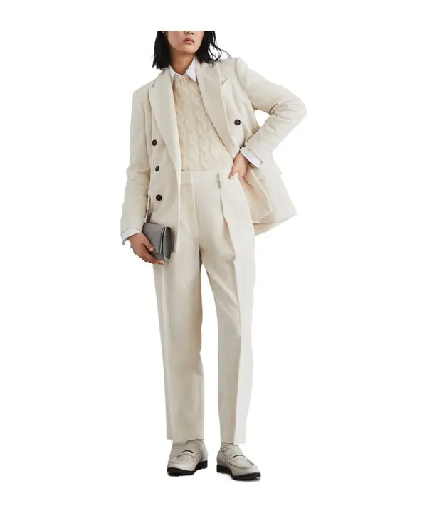 Brunello Cucinelli Monili Detailed Pleat Trousers