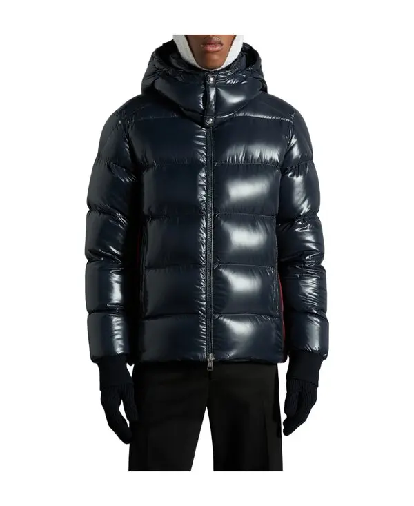 Moncler Lunetiere Short Down Jacket With Removable Hood And Drawstring Hem