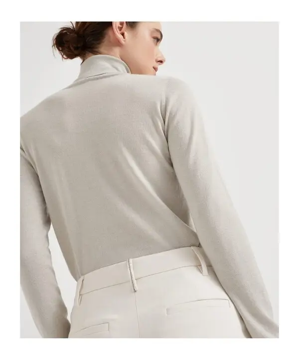 Brunello Cucinelli High Waist Pressed Crease Trousers