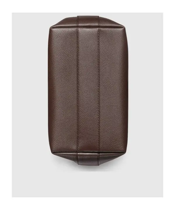 Gucci Large Striped Canvas And Leather Tote Bag - Camel
