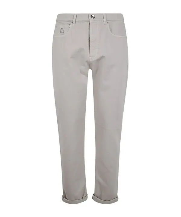Brunello Cucinelli Straight-leg Jeans With Turn-up Hem