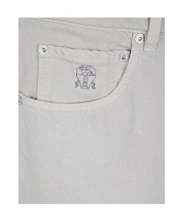 Brunello Cucinelli Straight-leg Jeans With Turn-up Hem