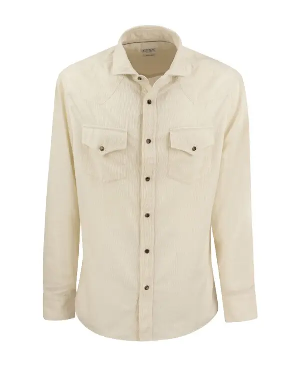 Brunello Cucinelli Leisure Fit Chest Pocket Shirt