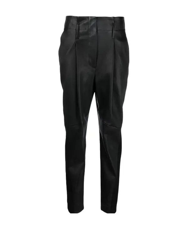 Brunello Cucinelli Paneled High Waist Tapered Leg Trousers