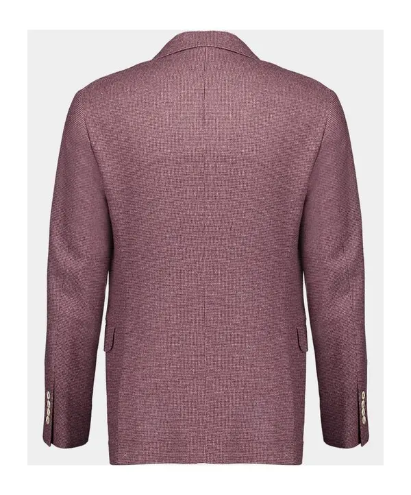 Brunello Cucinelli Single-breasted Puppytooth Blazer - Red